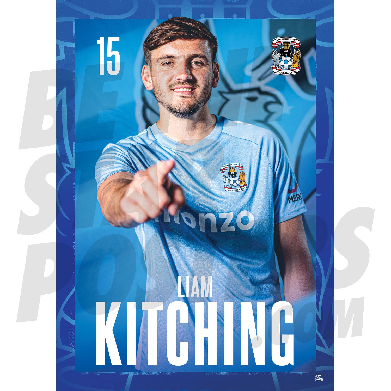 Coventry City FC | Kitching 24/25 Headshot Poster | Be The Star Posters – Be The Star Posters Store