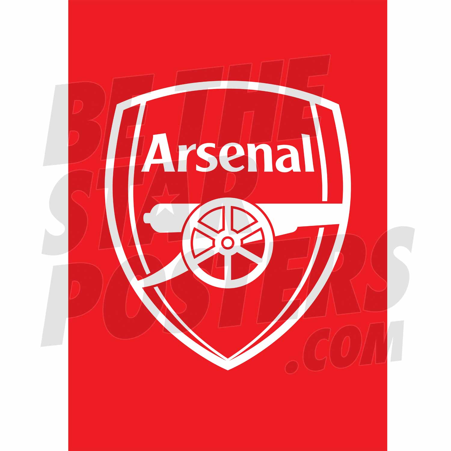 Arsenal FC Monotone Crest Poster | Official Print | Be The Star – Be ...