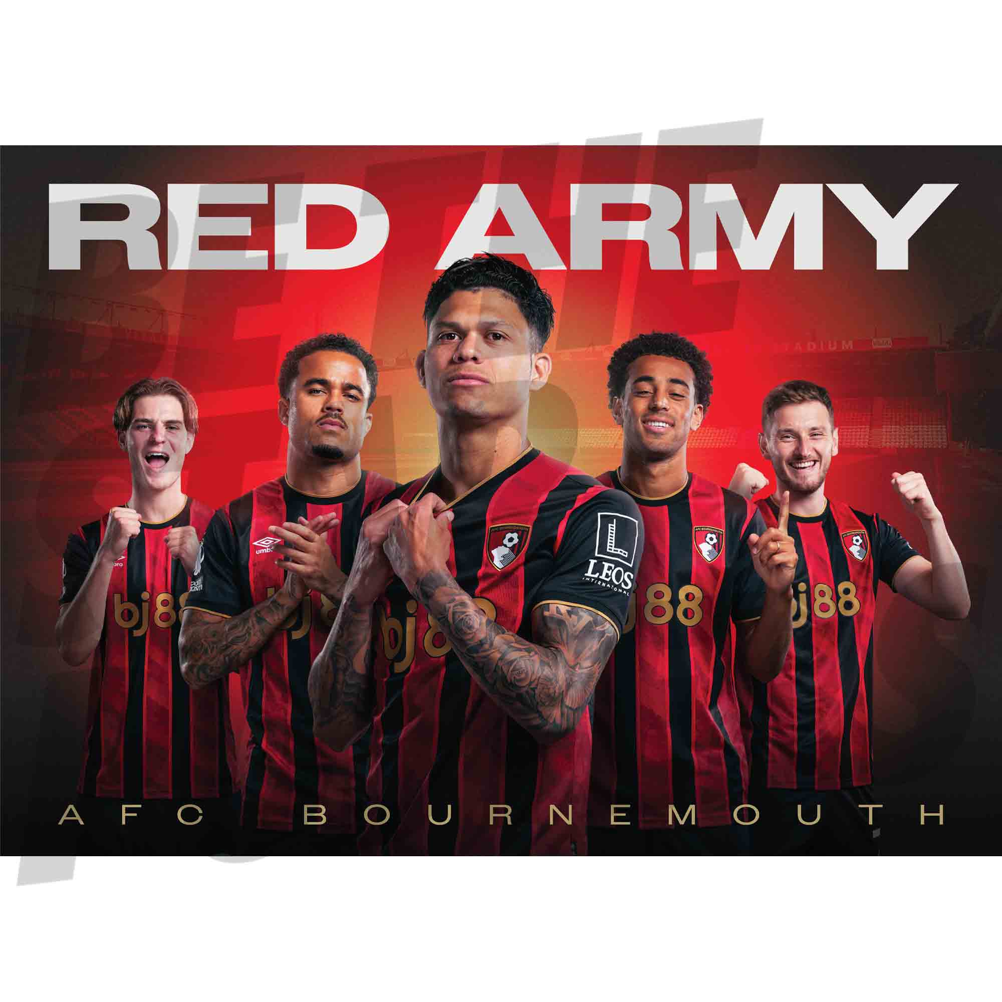 AFC Bournemouth | Red Army 25/26 Poster | Official Print | BTSP – Be ...