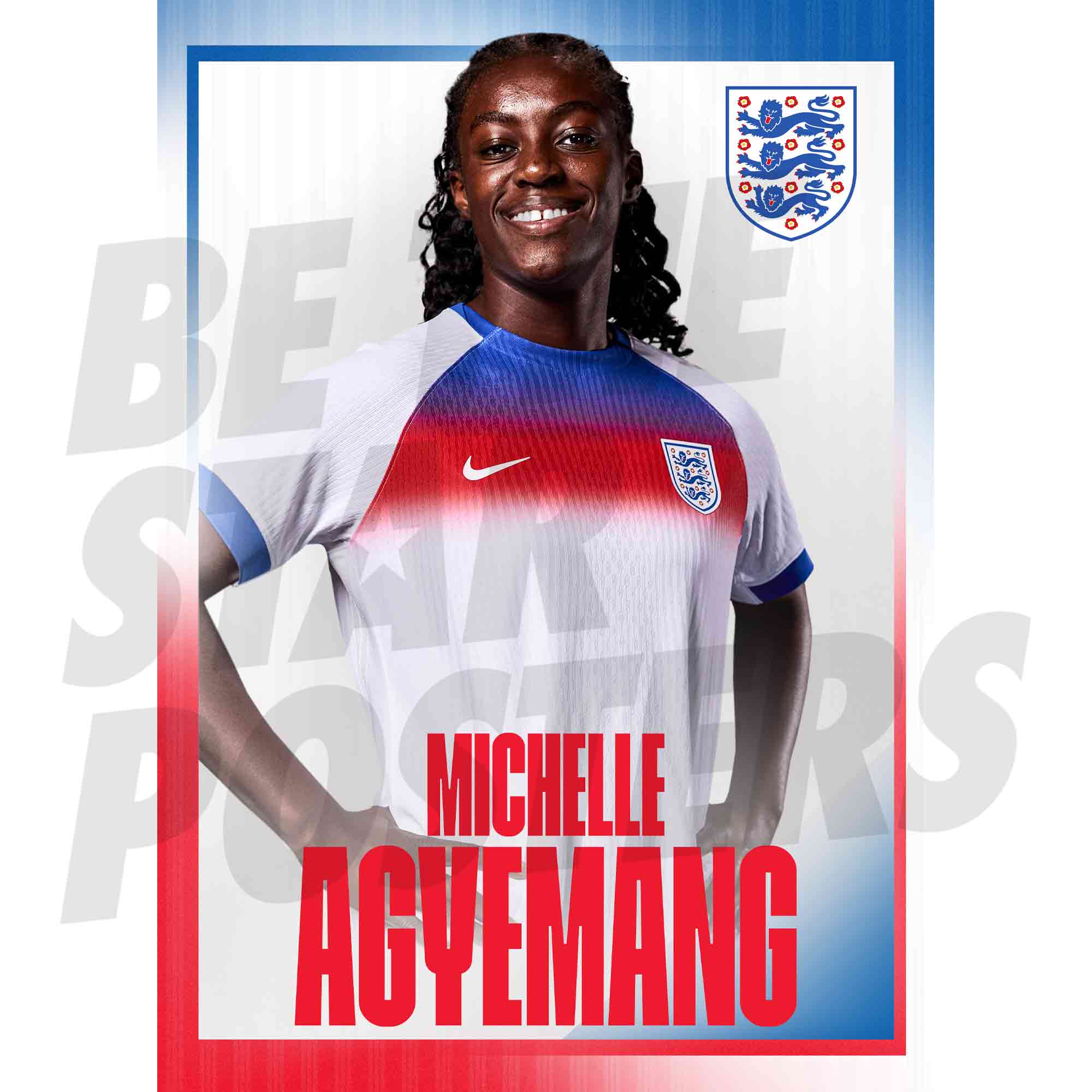 Lionesses | Agyemang 25/26 Home Headshot Poster | Be The Star Posters ...