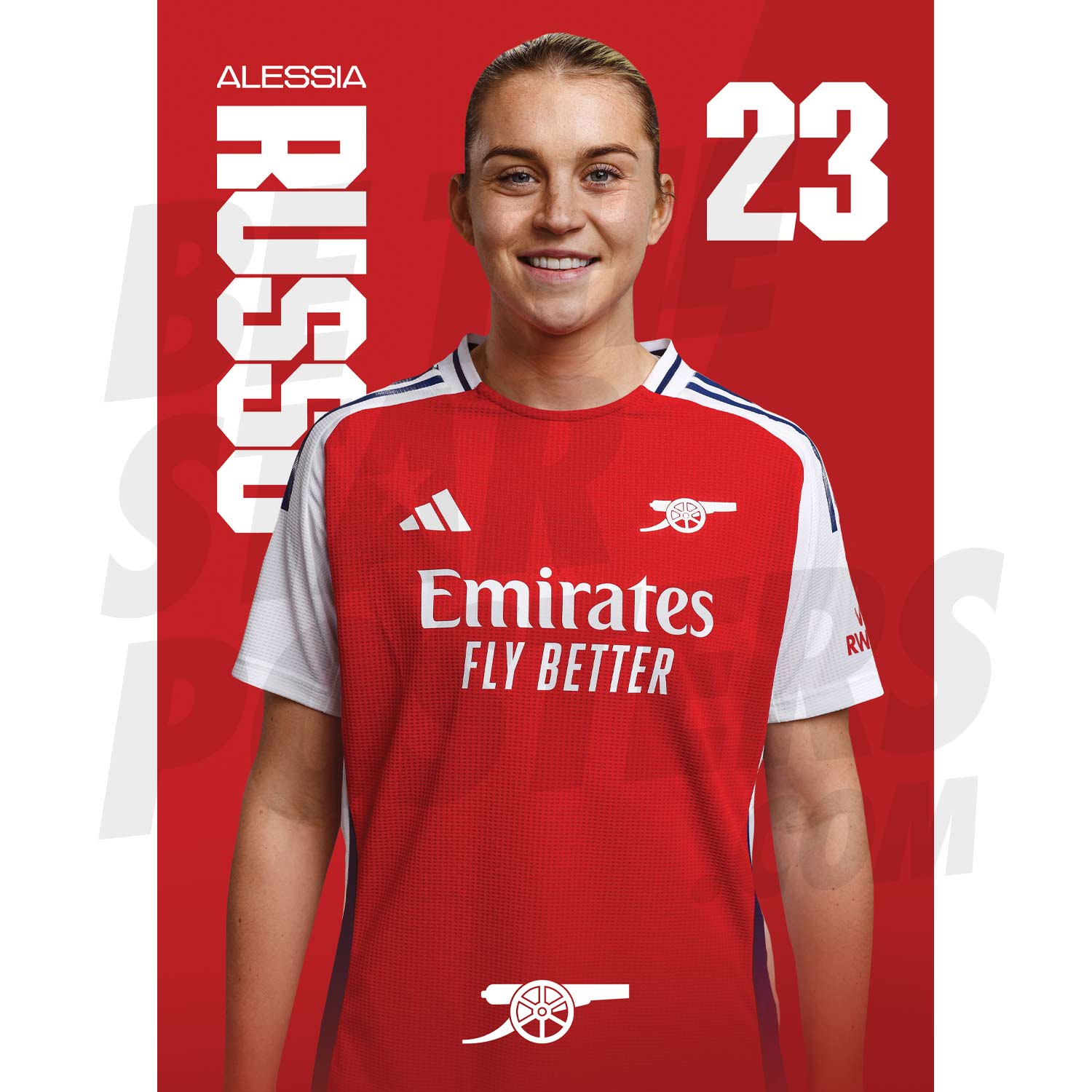 Arsenal FC | Russo 24/25 Headshot Poster | Official Print | BTSP – Be ...