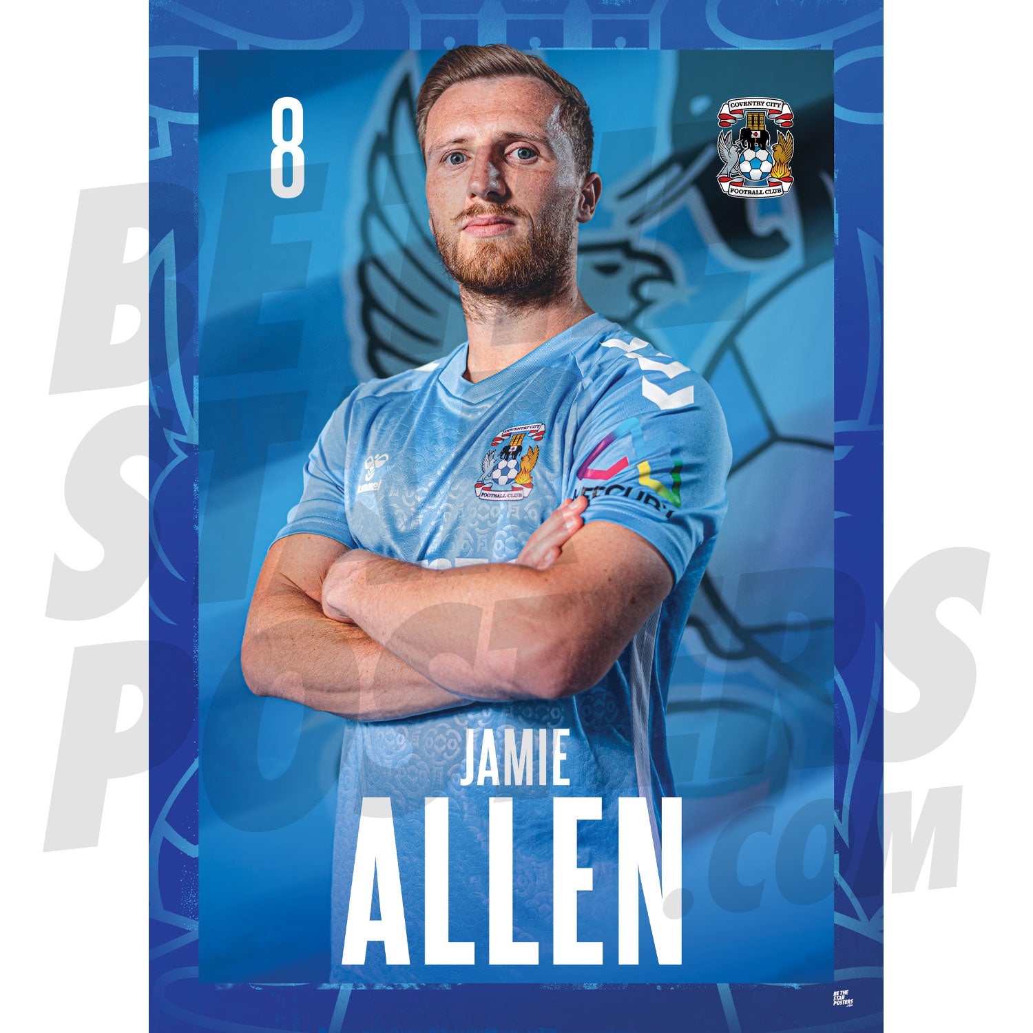 Coventry City FC | Allen 24/25 Headshot Poster | Official Print – Be ...