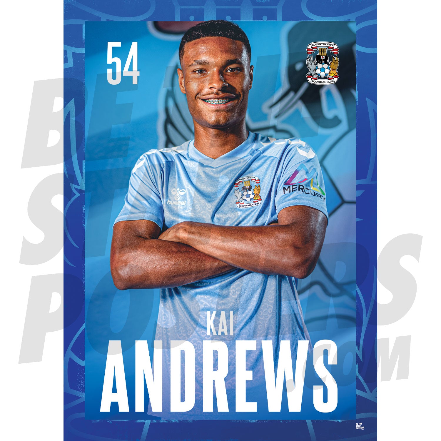 Coventry City FC | Andrews 24/25 Headshot Poster | Official Print – Be ...