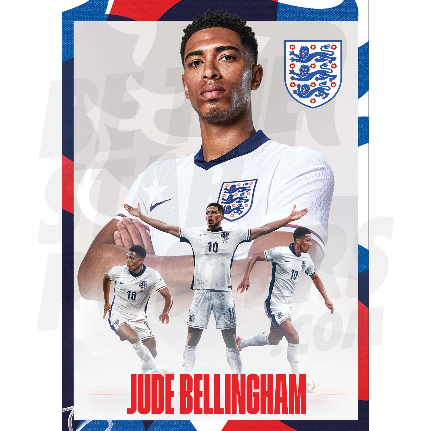 England Football | Bellingham 24/25 Action Poster | Official Print ...