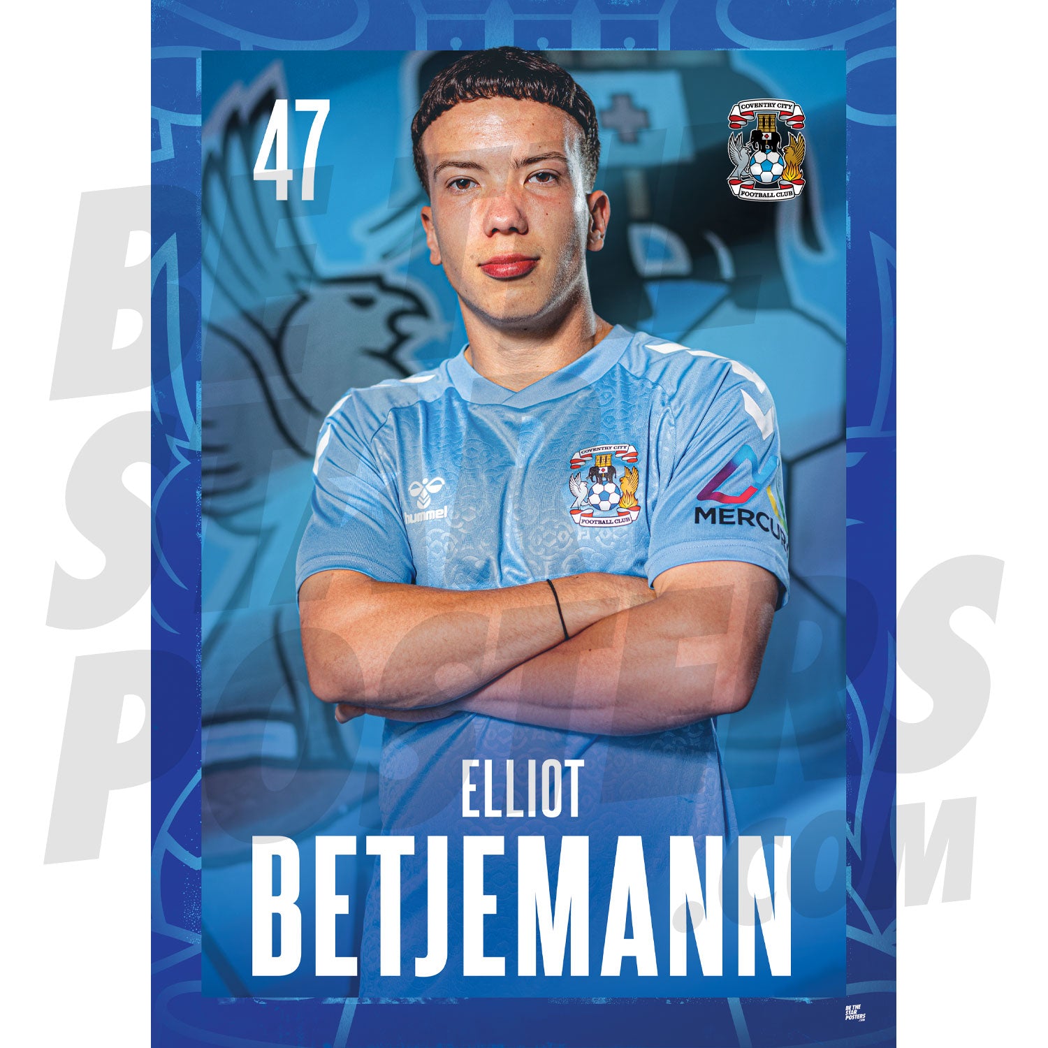 Coventry City FC | Betjemann 24/25 Headshot Poster | Official Print ...