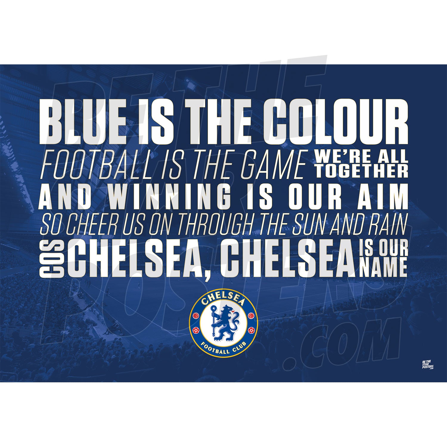 Chelsea FC Chant Poster | Official Print | Be The Star Posters – Be The ...