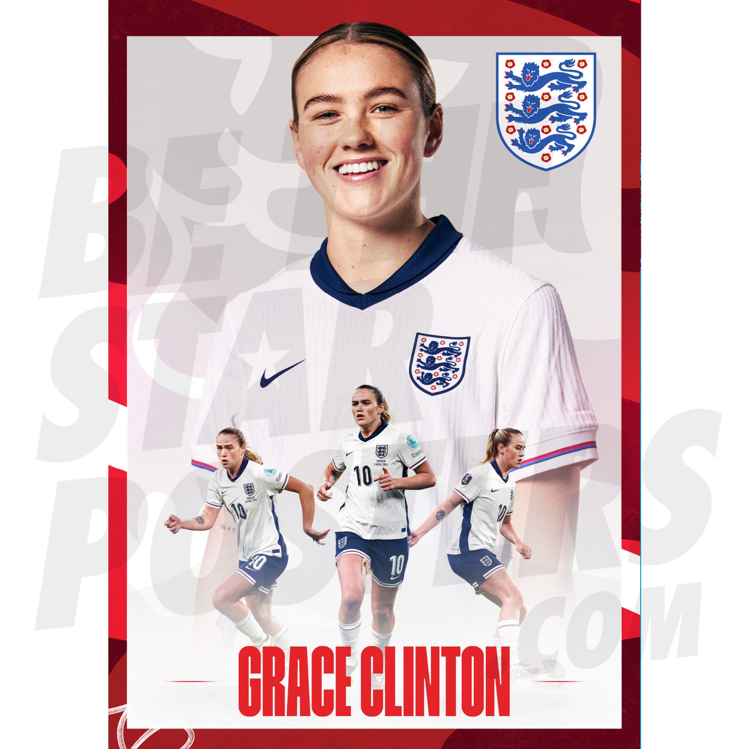 Lionesses | Clinton 24/25 Action Poster | Official Print | Be The Star ...