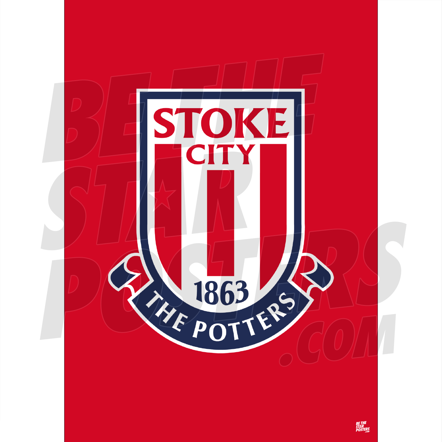 Stoke City FC | Crest Poster | Official Print | Be The Star Posters ...