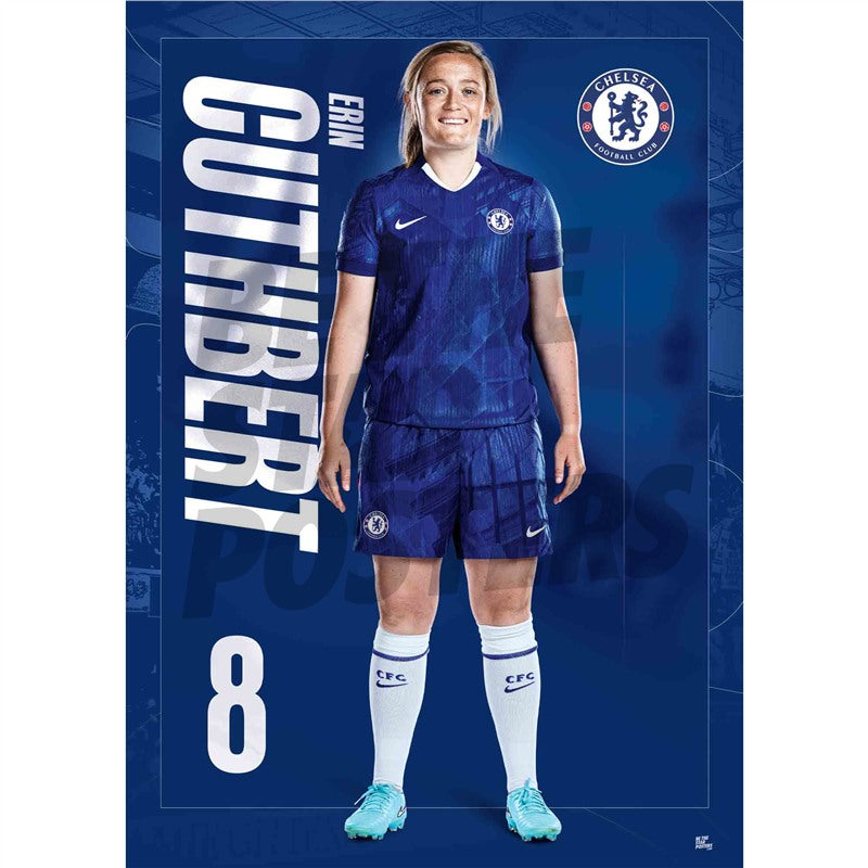 Chelsea Women FC | Erin Cuthbert 25/26 Headshot Poster | Official – Be ...
