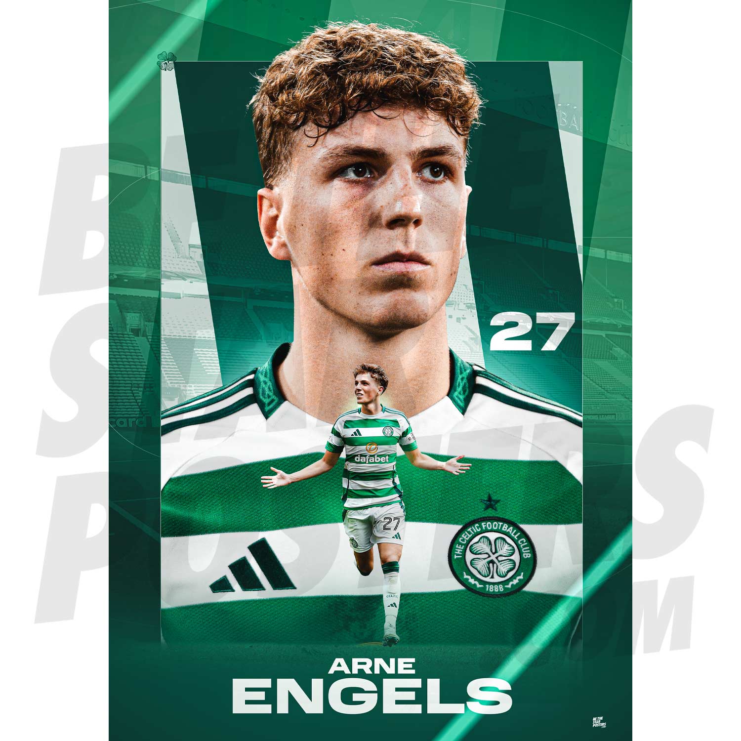 Celtic FC | Engels 24/25 Action Poster | Official Print | Be The Star ...