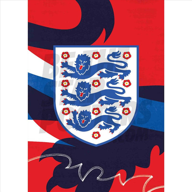 England Football | Crest Poster | Official Print | Be The Star Posters ...