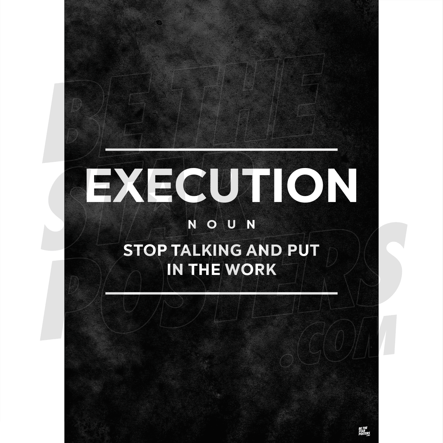 Execution | Gym Art Poster | Be The Star Posters – Be The Star Posters ...