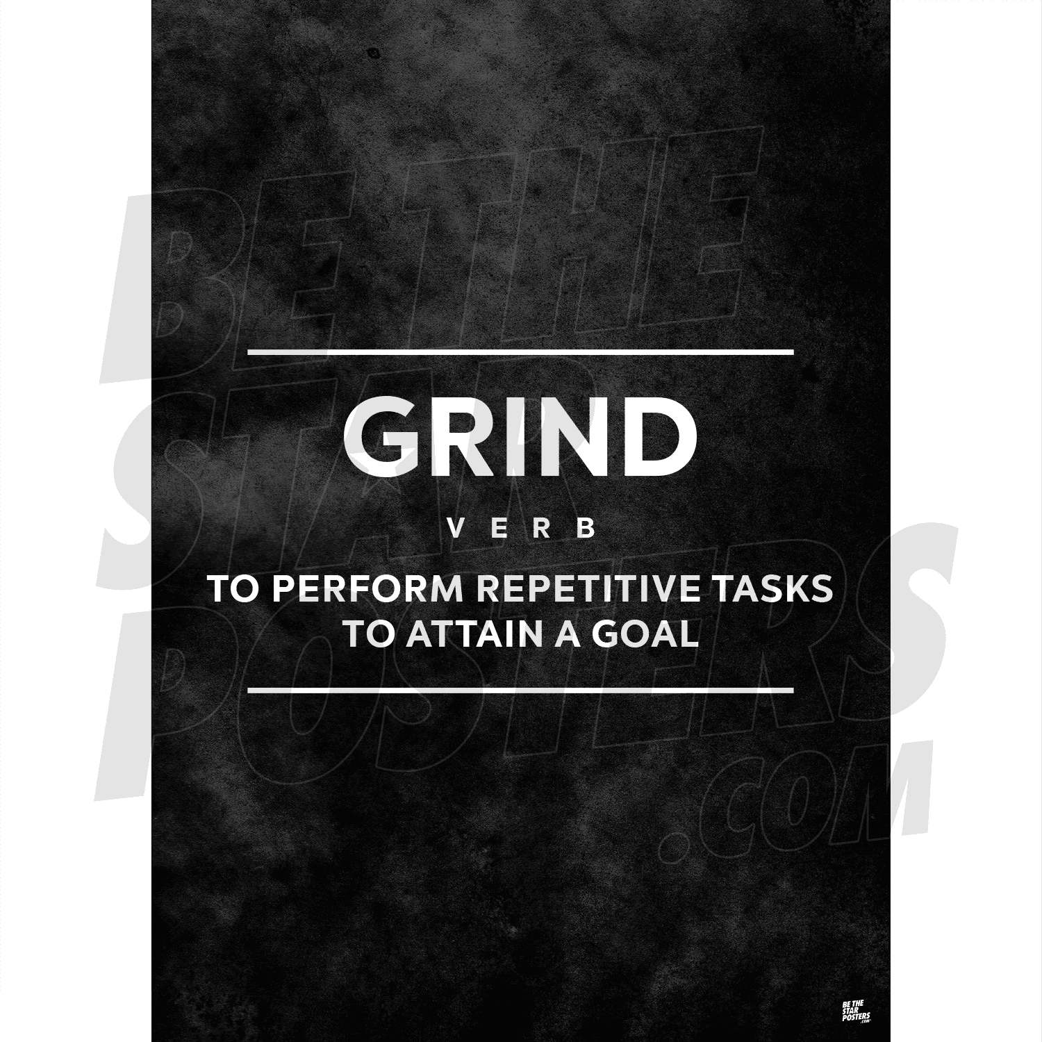 Grind | Gym Art Poster | Be The Star Posters – Be The Star Posters Store