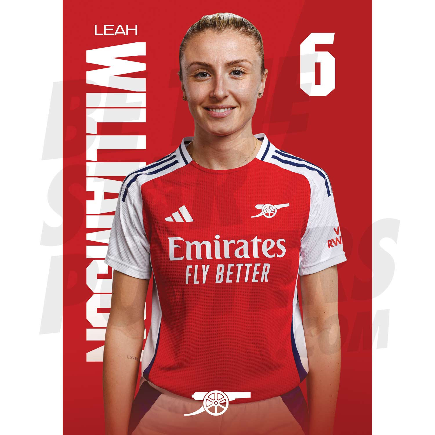 Arsenal FC | Williamson 24/25 Headshot Poster | Official Print | BTSP ...