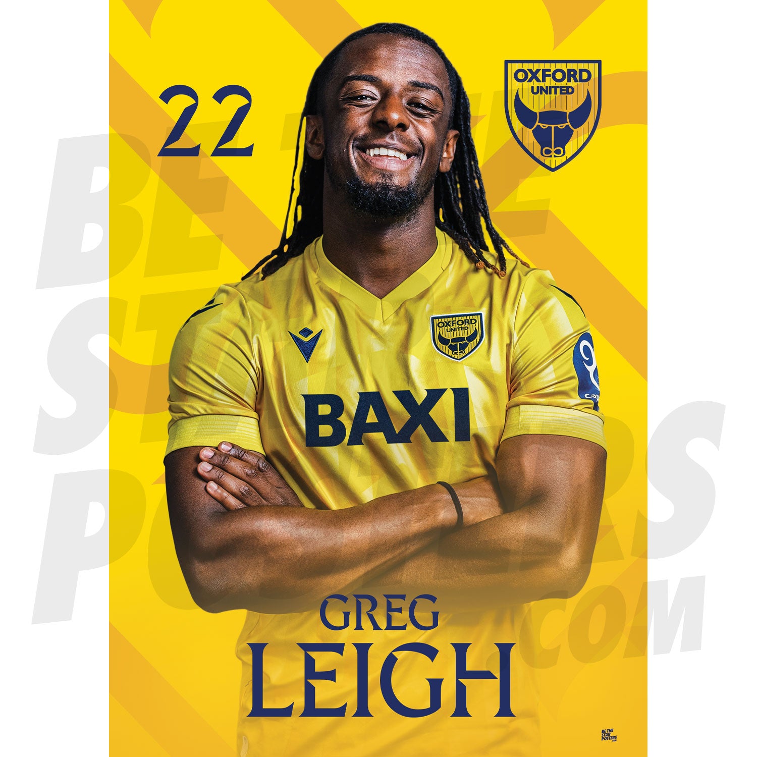 Oxford United FC | Leigh 24/25 Headshot Poster | Be The Star Posters ...