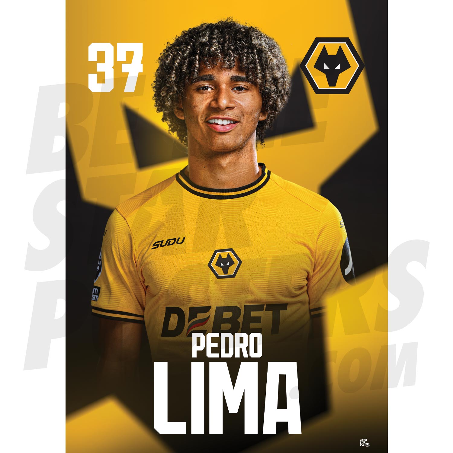 Wolverhampton Wanderers FC | Lima 24/25 Headshot Poster | Be The Star ...