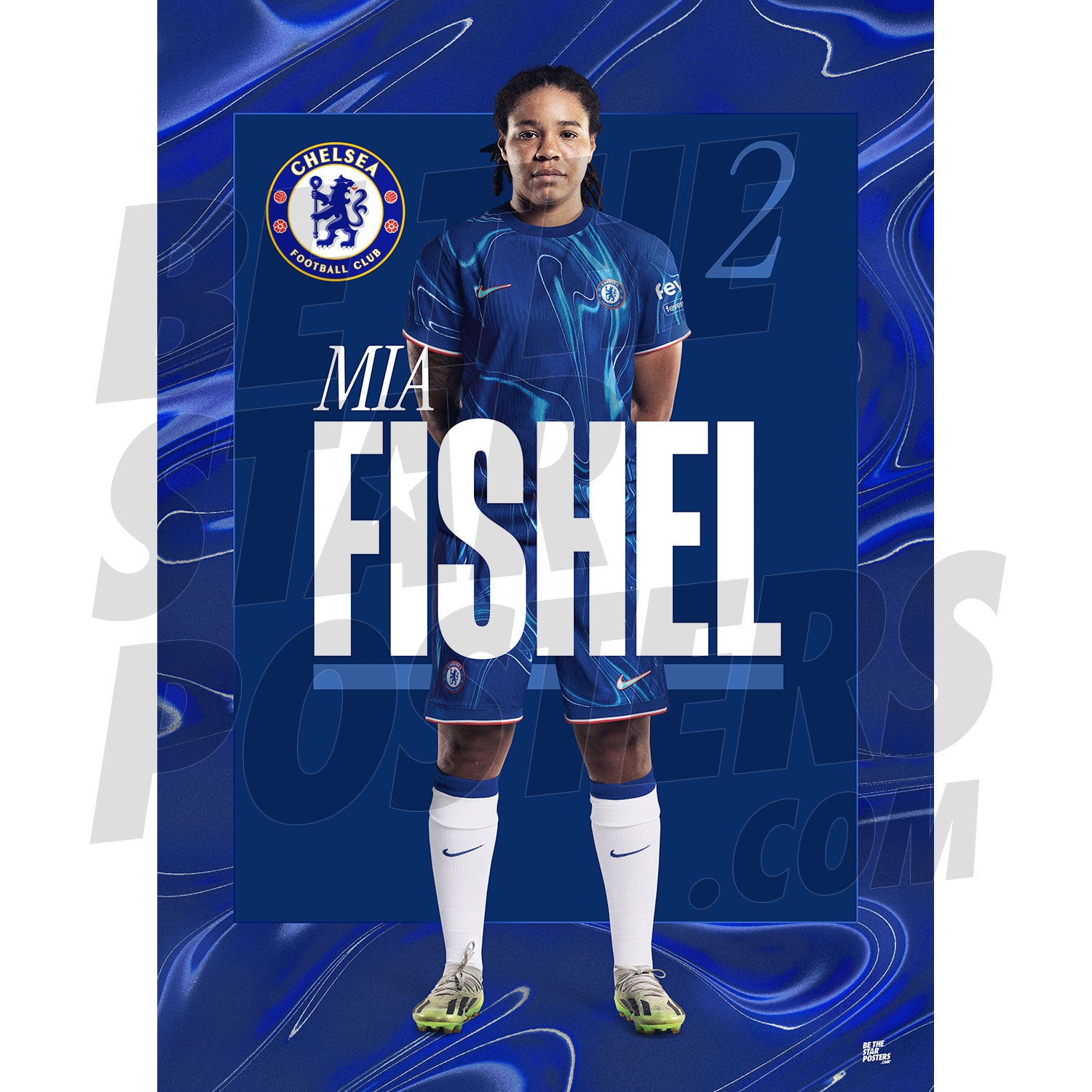 Chelsea Women FC | Fishel 24/25 Headshot Poster | Be The Star Posters ...