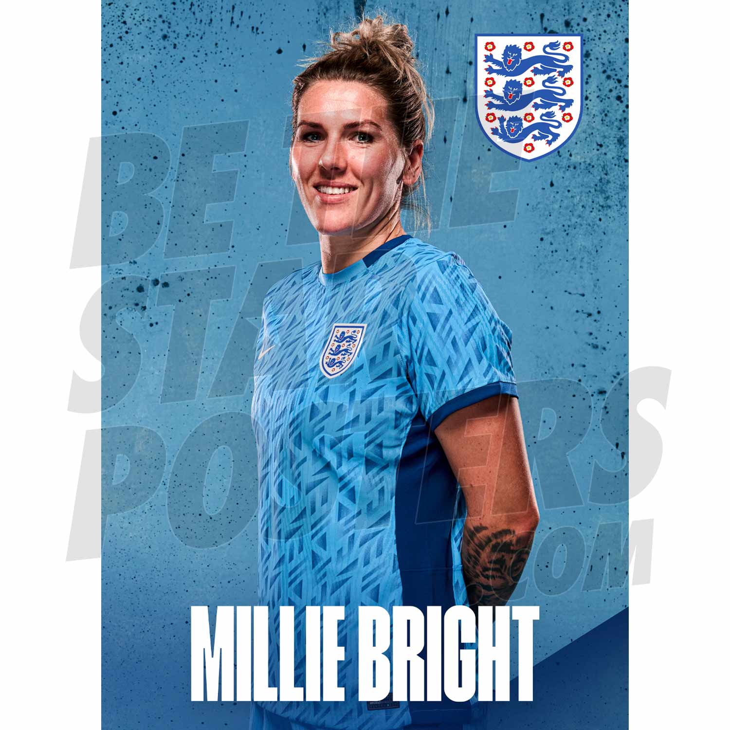 Lionesses | Bright 23/24 Away Headshot Poster | Be The Star Posters ...