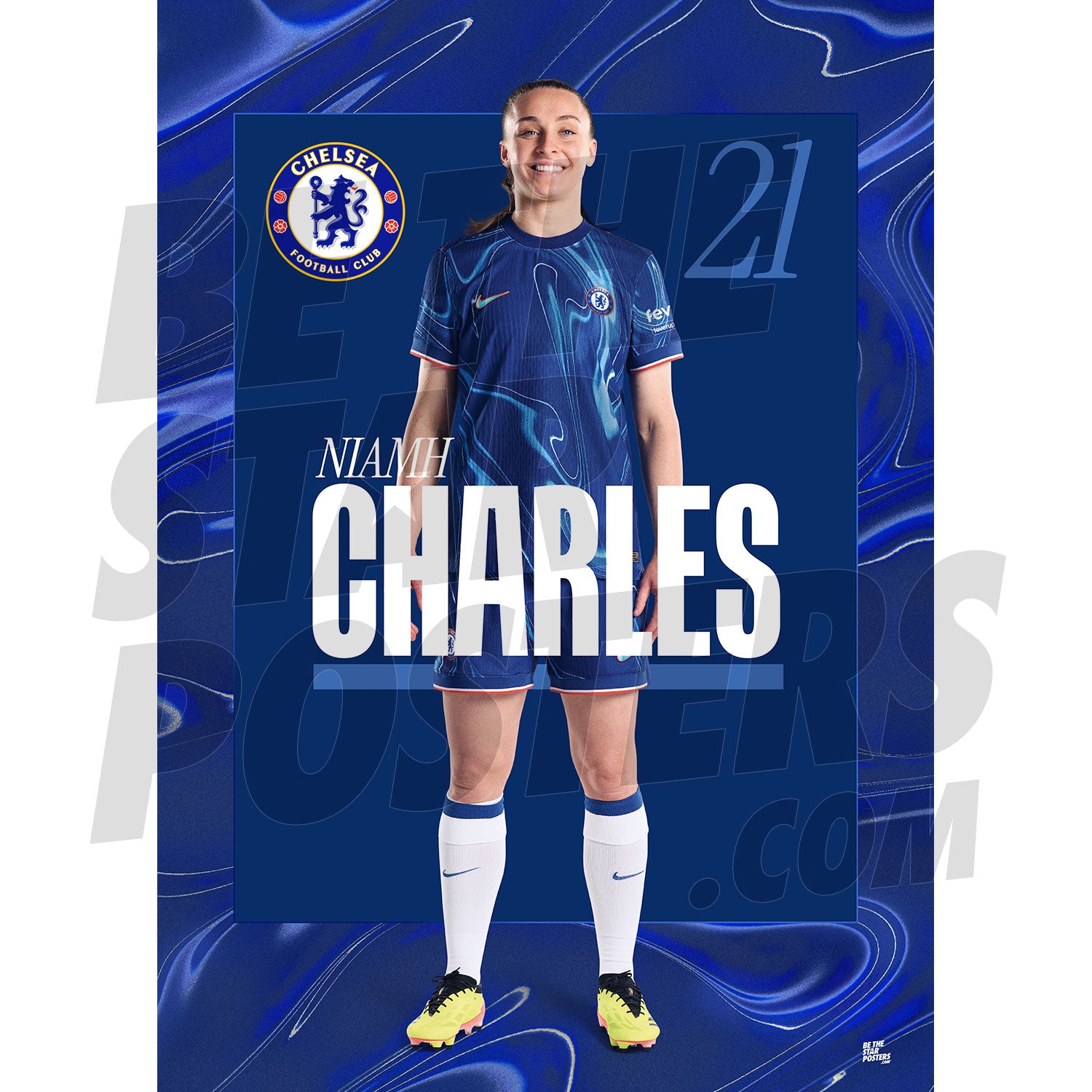 Chelsea Women FC | Charles 24/25 Headshot Poster | Be The Star Posters ...