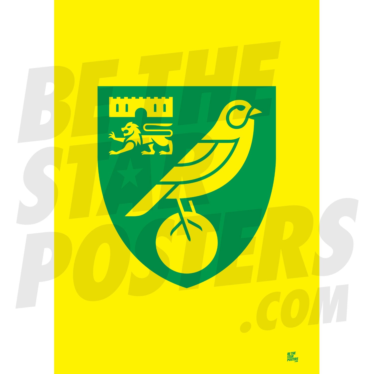 Norwich City FC | Crest Poster | Official Print | Be The Star Posters ...
