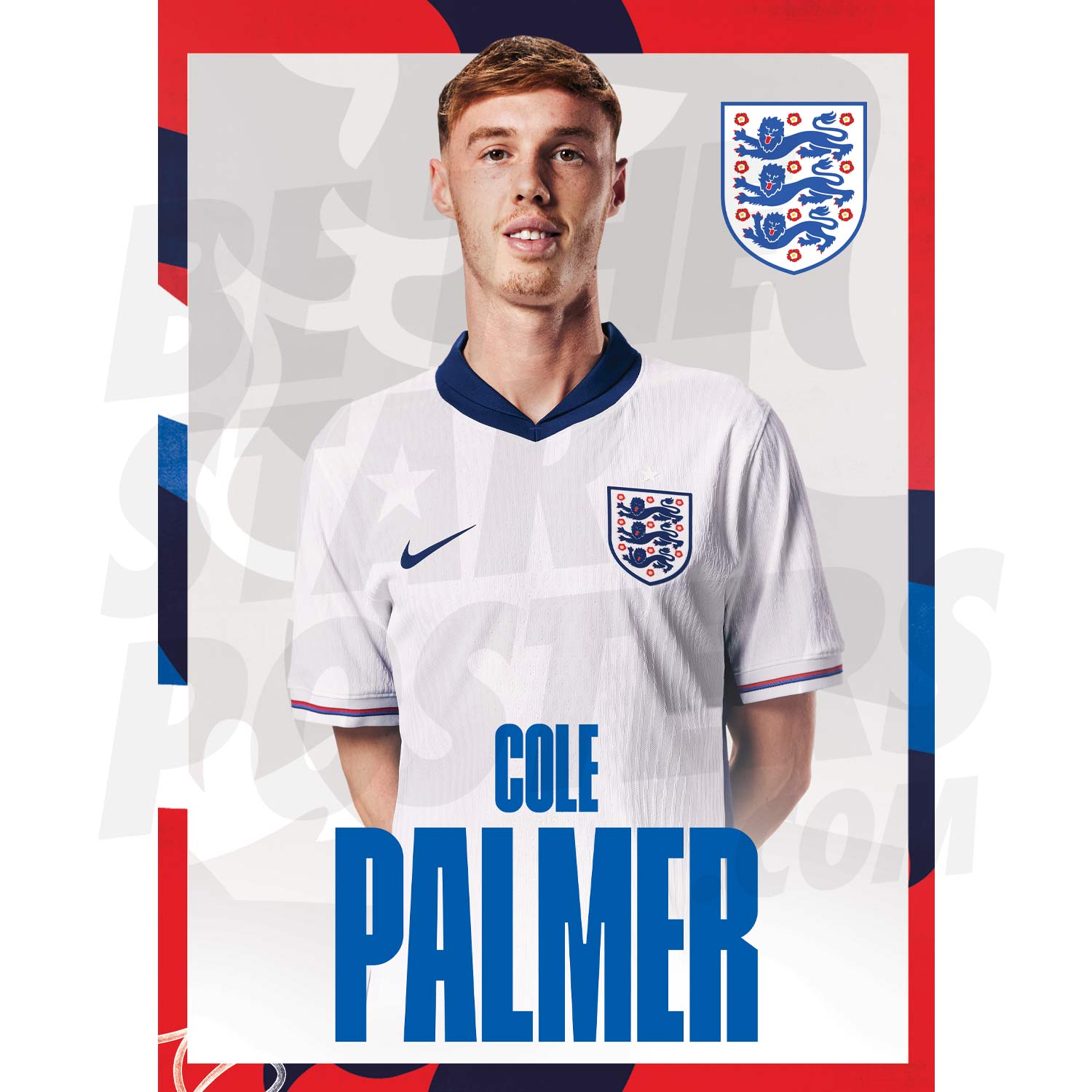 England Football | Palmer 24/25 Home Headshot Poster | Be The Star – Be ...