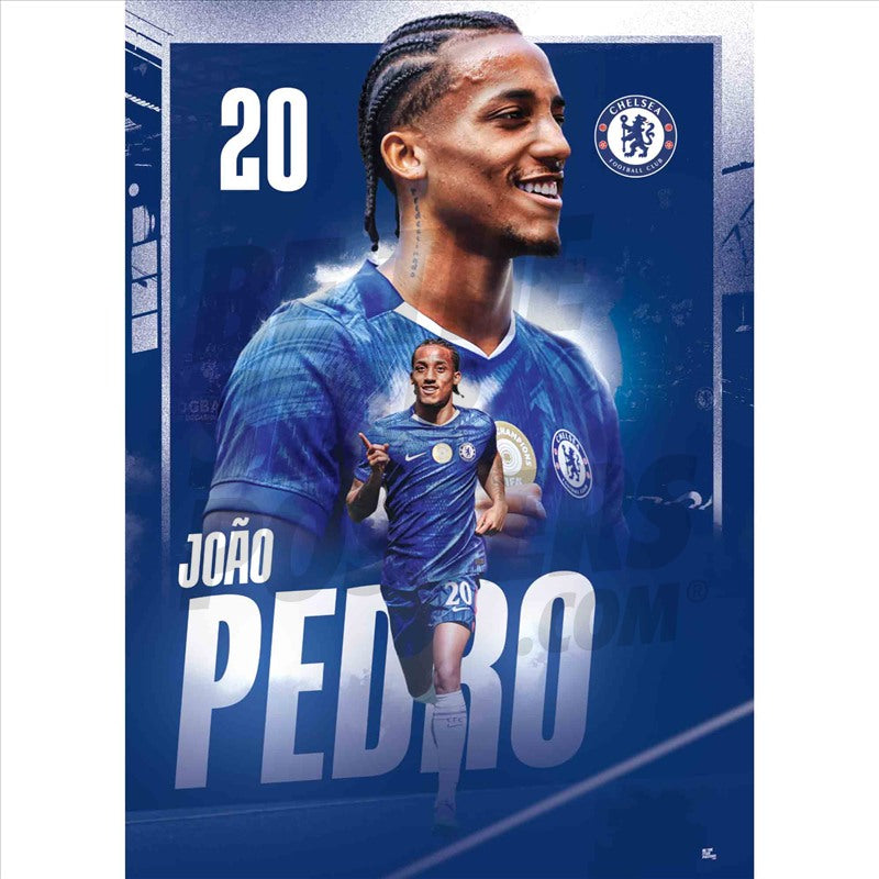 Chelsea FC | Pedro 25/26 Action Poster | Official Print | BTSP – Be The ...
