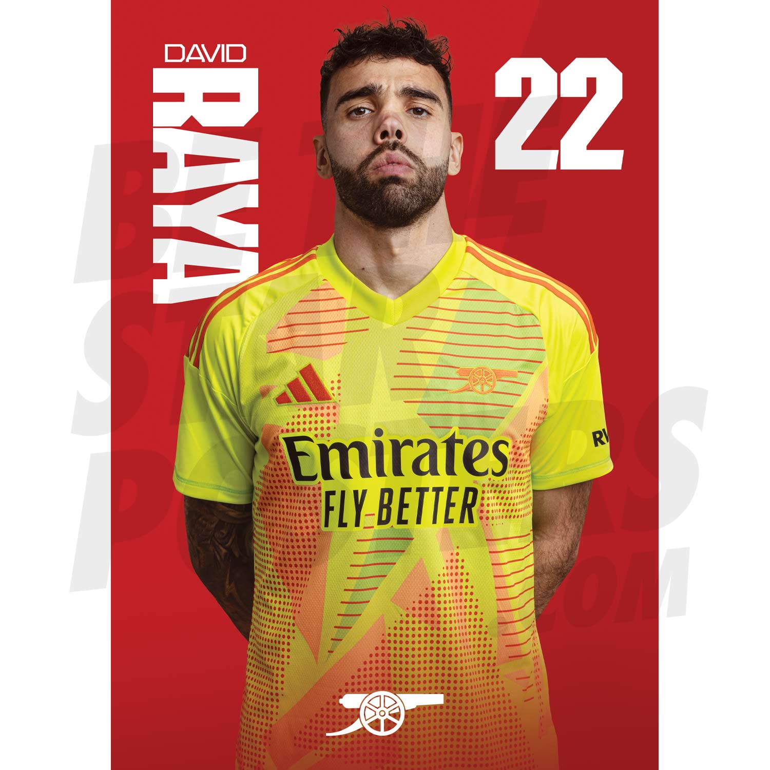 Arsenal FC | Raya 24/25 Headshot Poster | Be The Star Posters – Be The ...