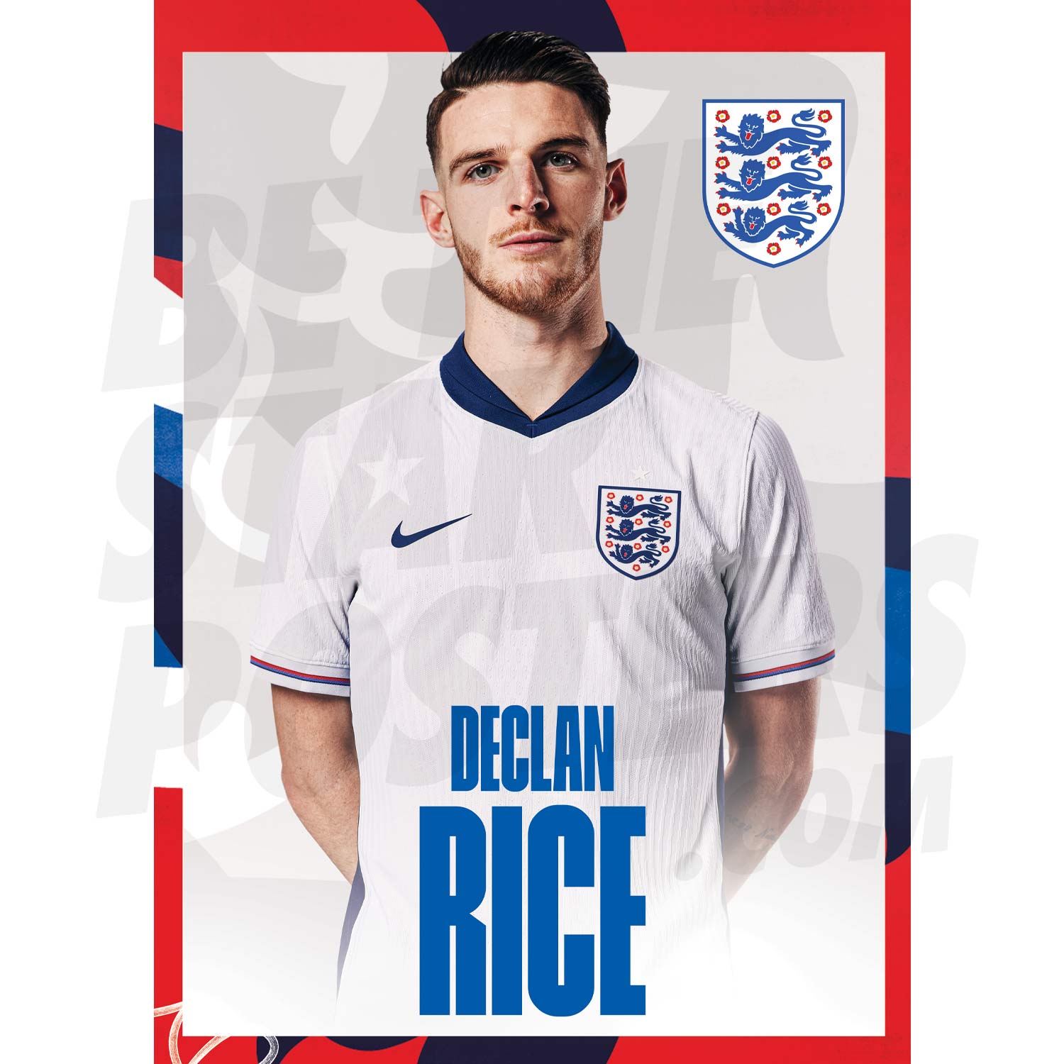 England Football | Rice 24/25 Home Headshot Poster | Be The Star – Be ...