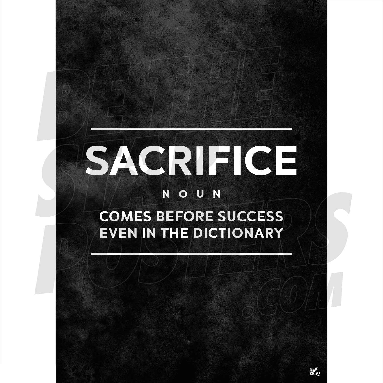 Sacrifice | Gym Art Poster | Be The Star Posters – Be The Star Posters ...