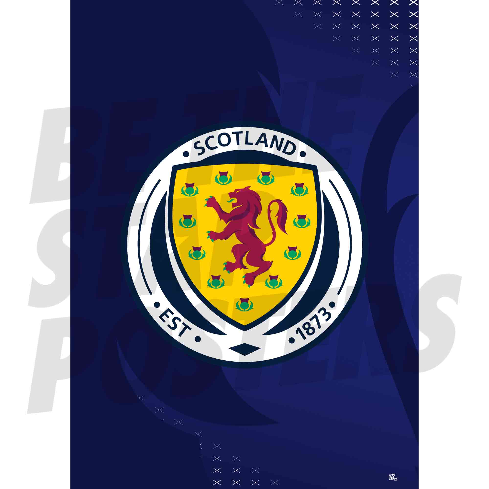 Scotland Football | Lion Crest Poster | Official Print – Be The Star ...