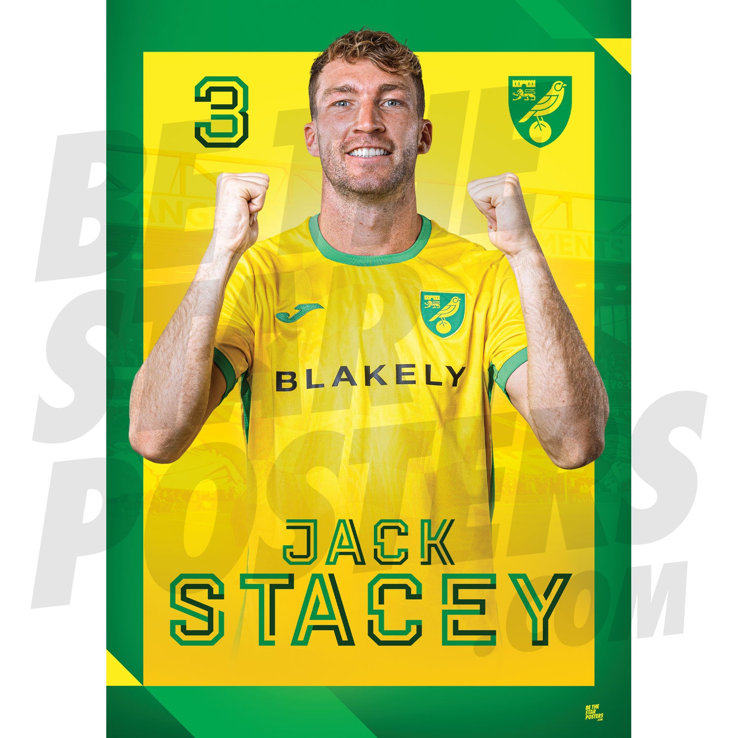 Norwich City FC | Stacey 24/25 Headshot Poster | Be The Star Posters ...