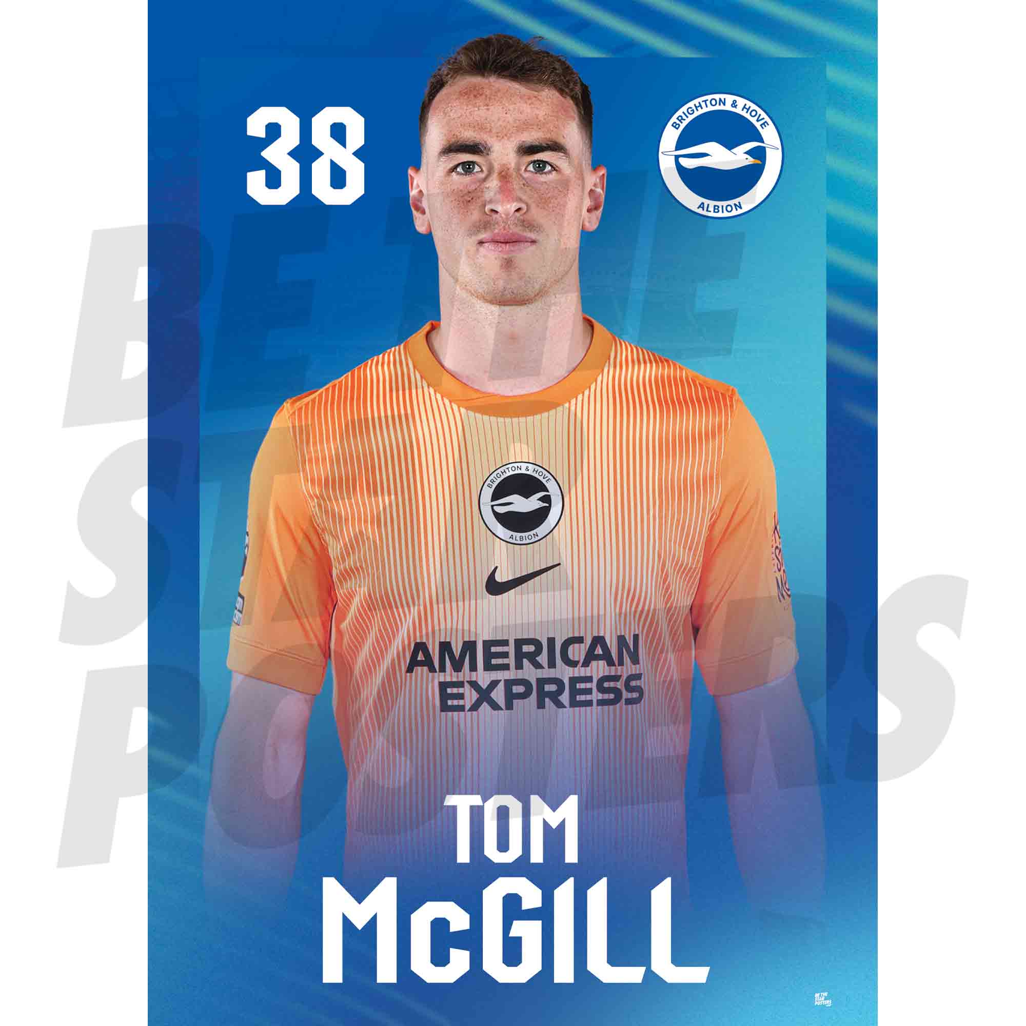 Brighton & Hove Albion FC | Tom McGill 25/26 H/S Poster | Official – Be ...