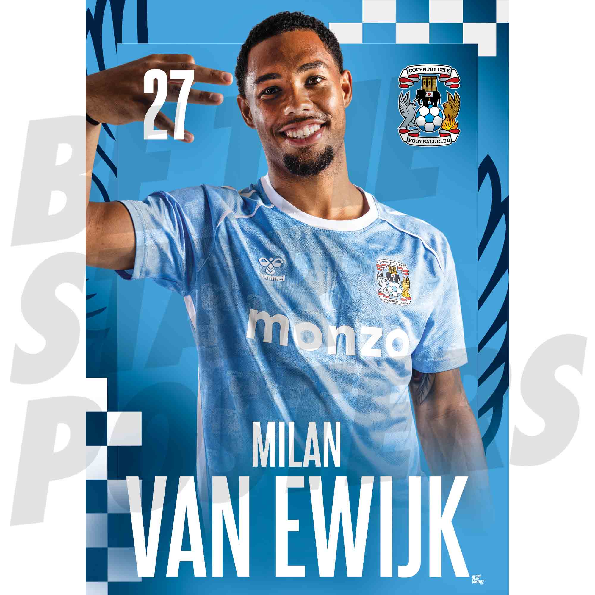 Coventry City FC | Milan Van Ewijk 25/26 Headshot Poster | Official ...