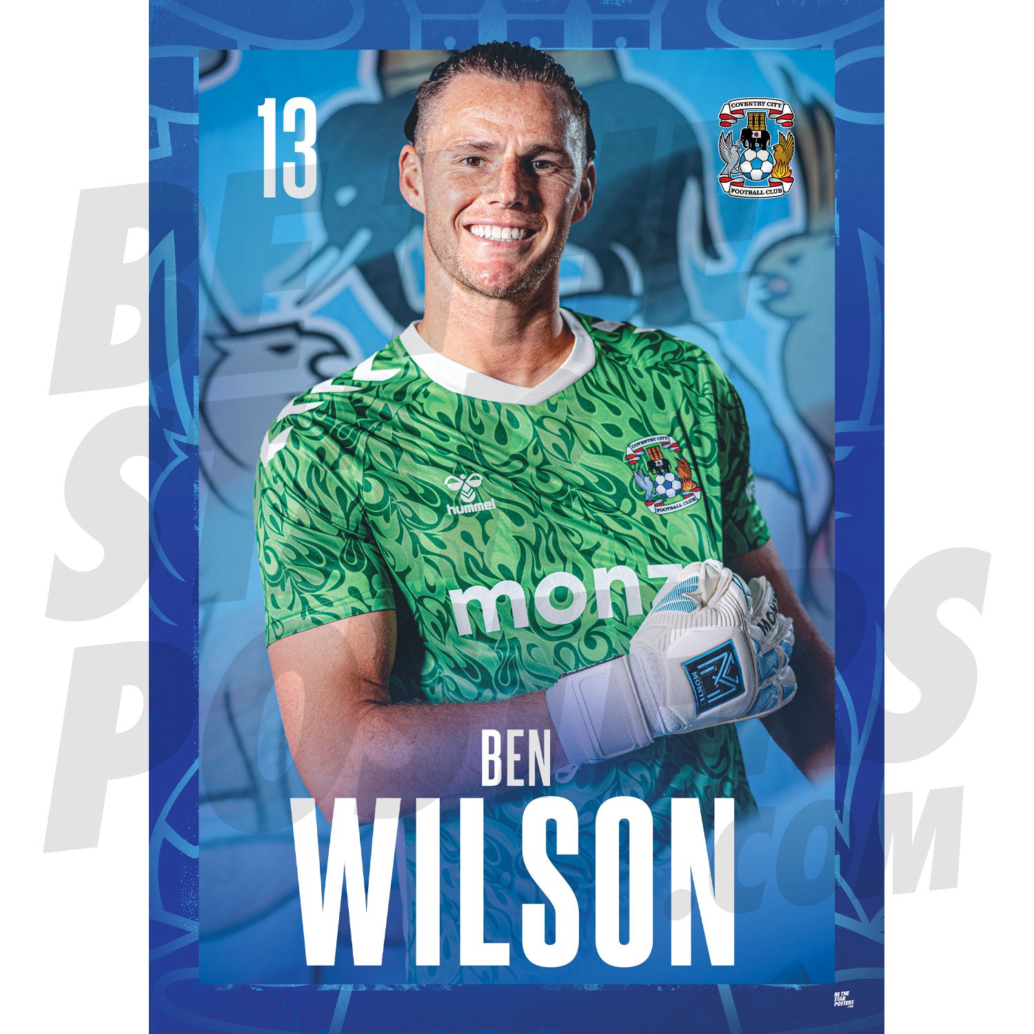 Coventry City FC | Wilson 24/25 Headshot Poster | Be The Star Posters ...