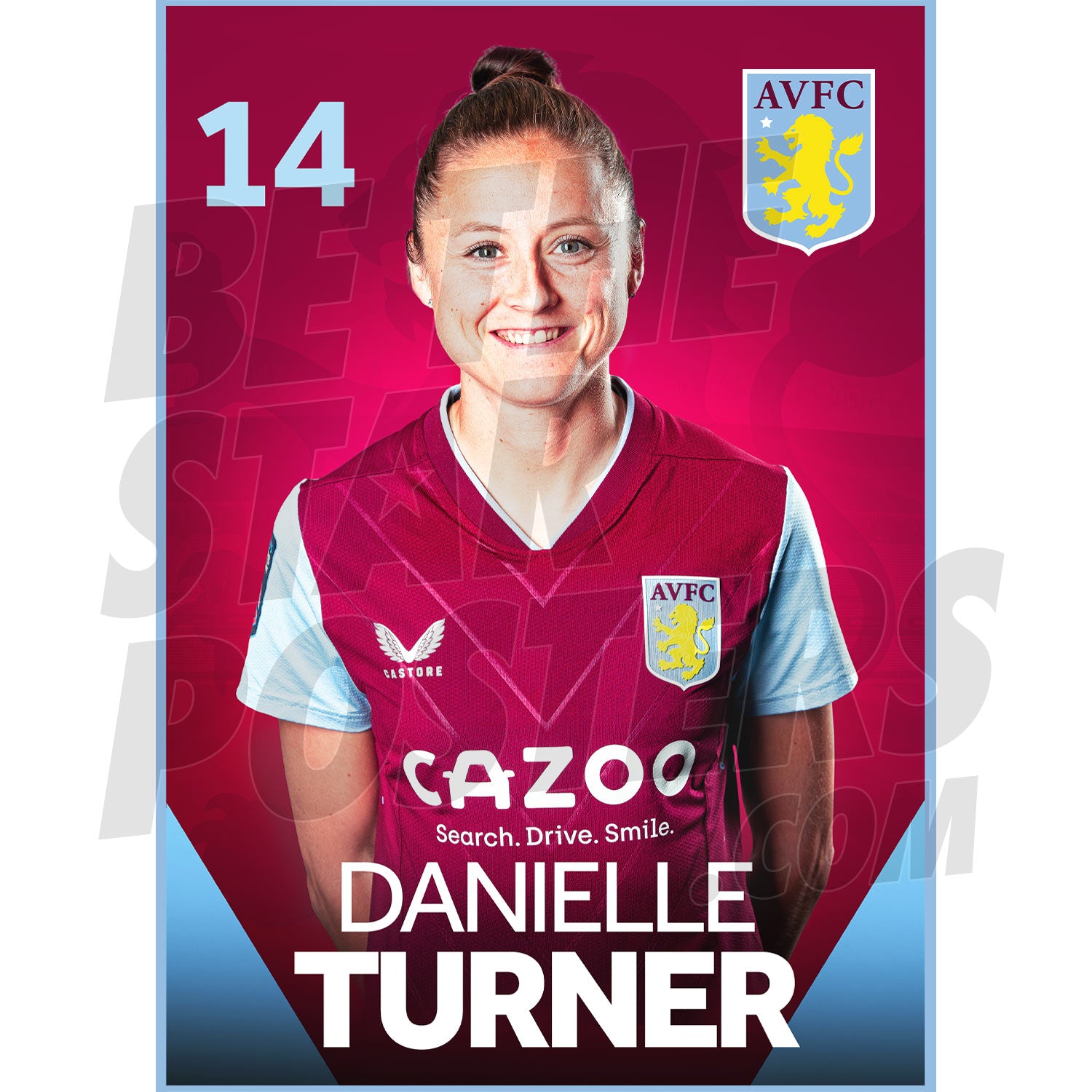 Aston Villa FC | Danielle Turner 22/23 Headshot Poster | Official – Be ...